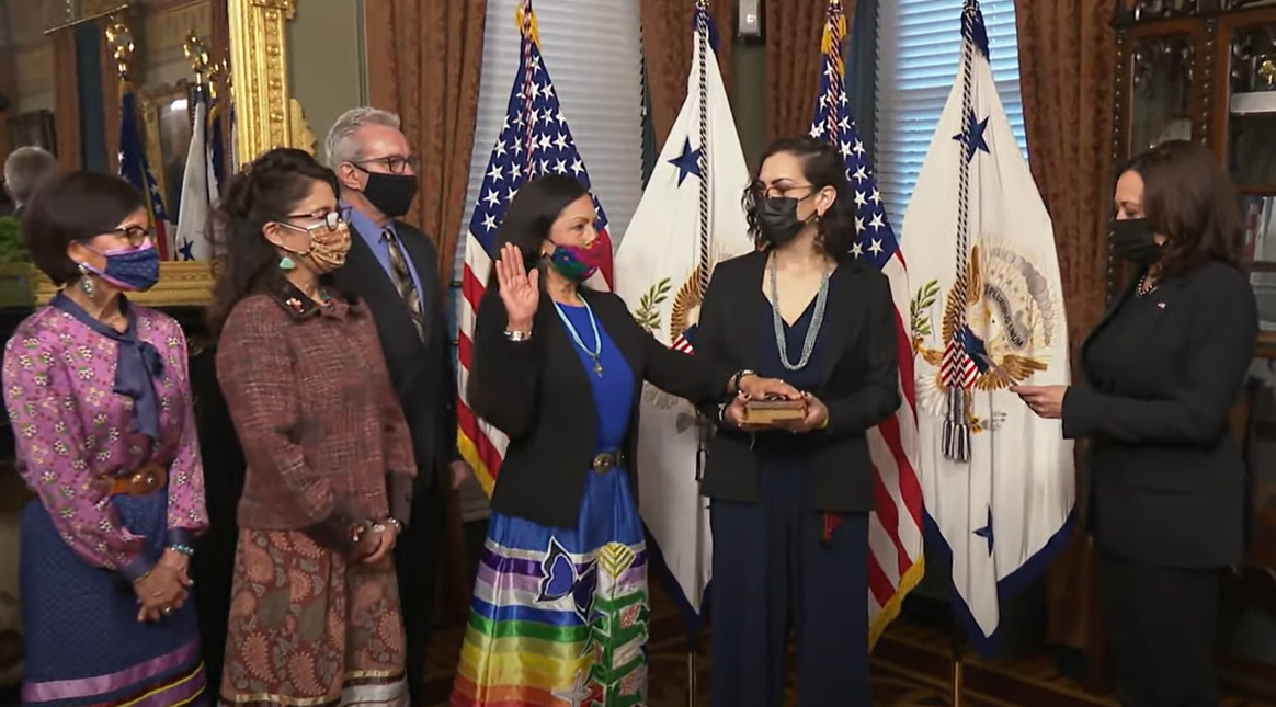 Deb Haaland makes history as first Native American interior secretary ...